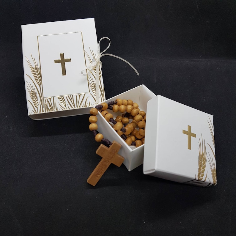 10/20 Holy Cross White and Gold Favor Box Candy Gift Box for - Etsy