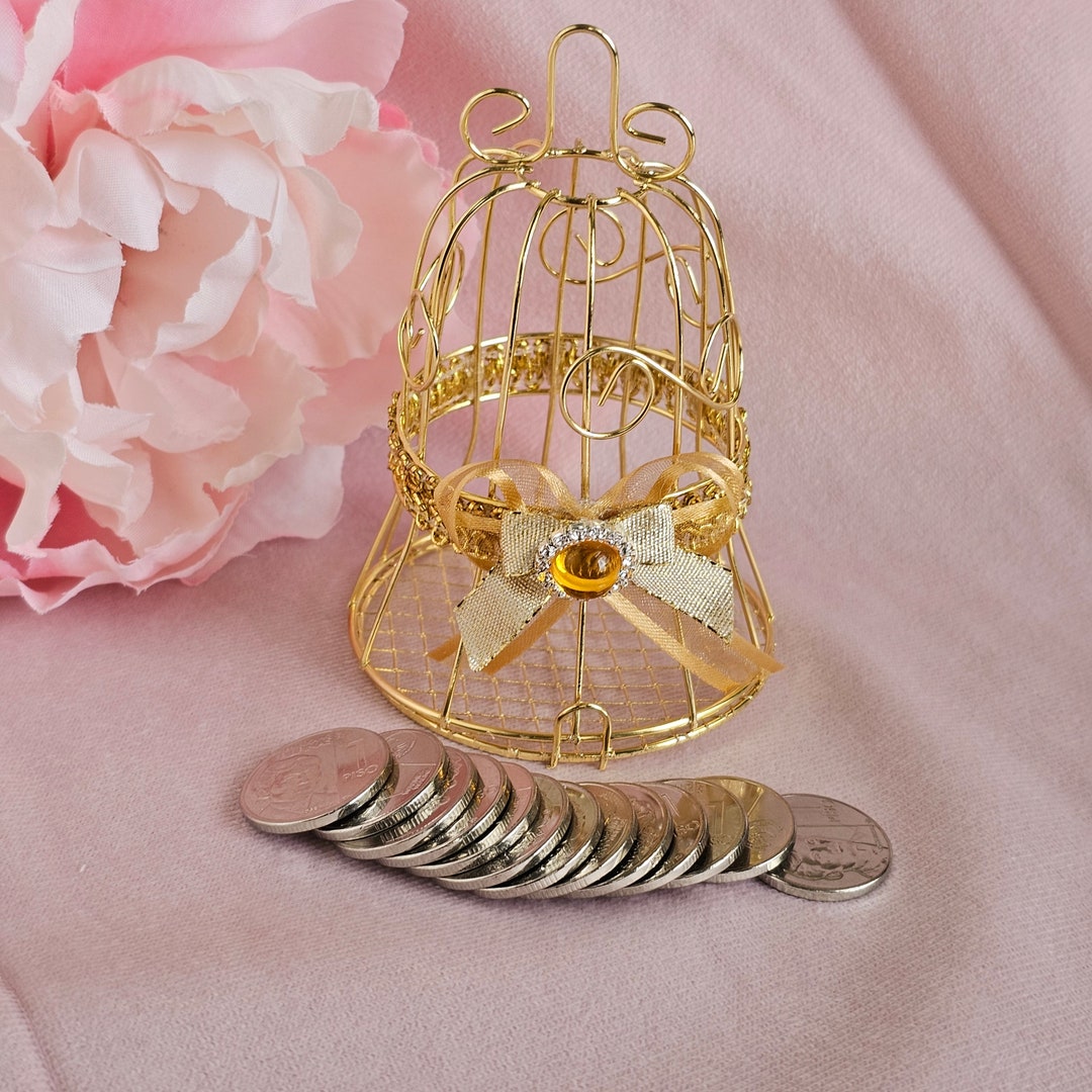 Gold Bell Style Arras Arrhae Unity Wedding Coins for Filipino Hispanic ...