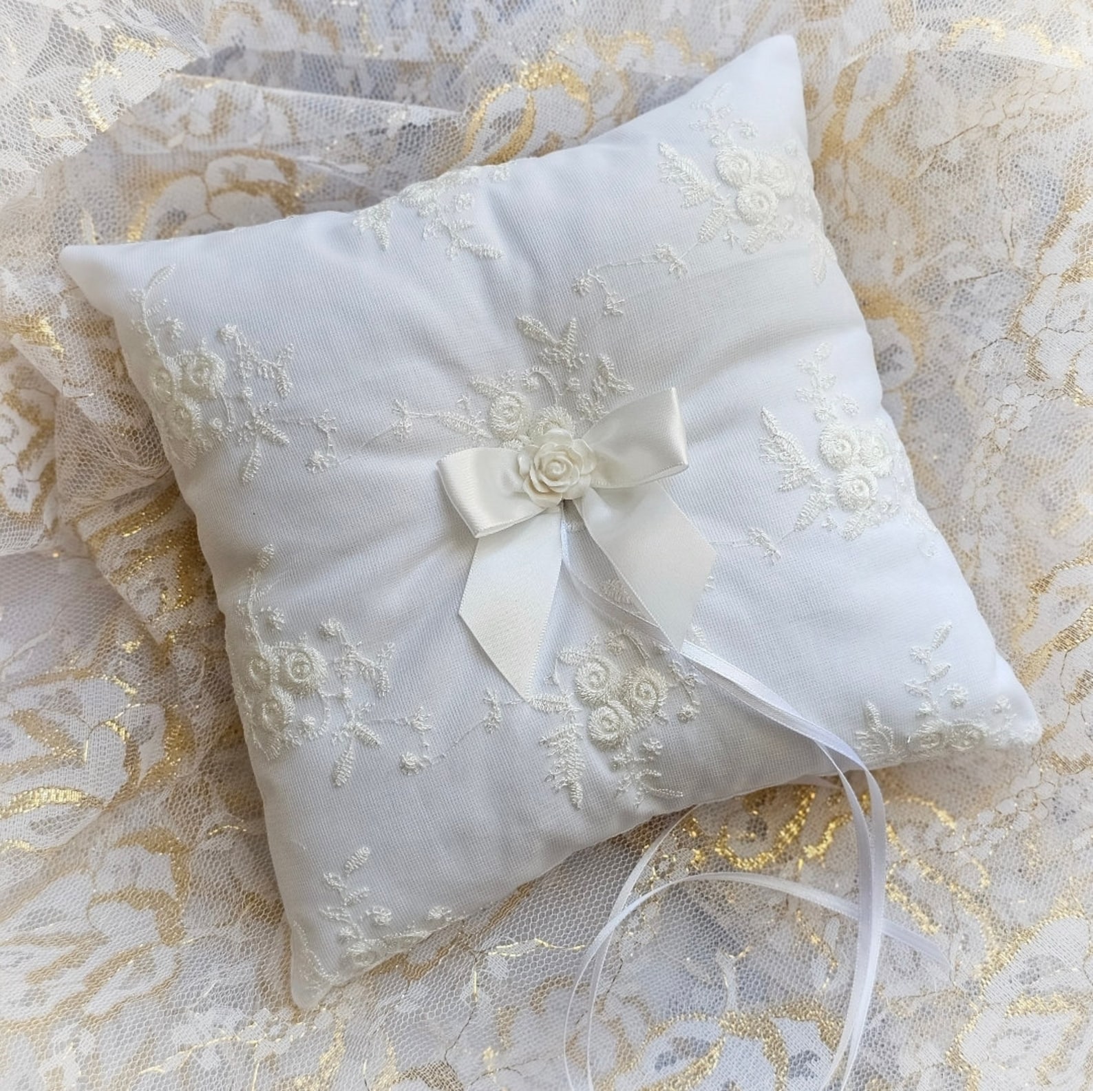 Hope Wedding Bundle, Floral Unity Veil & White Rose Unity Cord, Arras ...