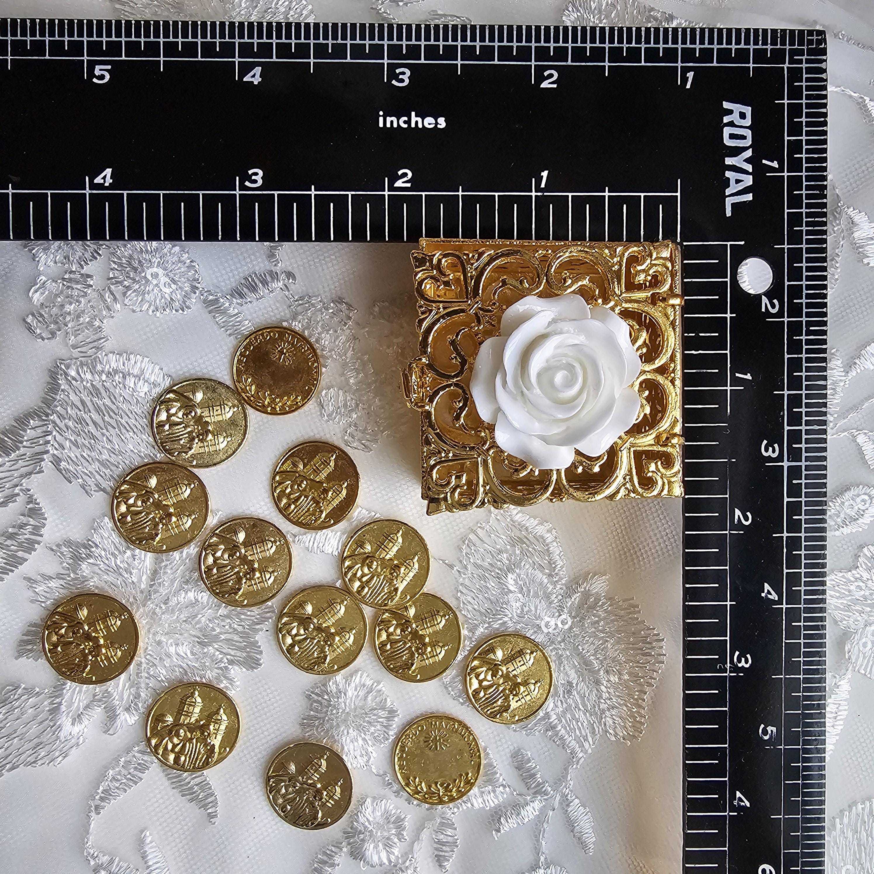 Gold Square Style Arras Arrhae Unity Wedding Coins for Filipino ...