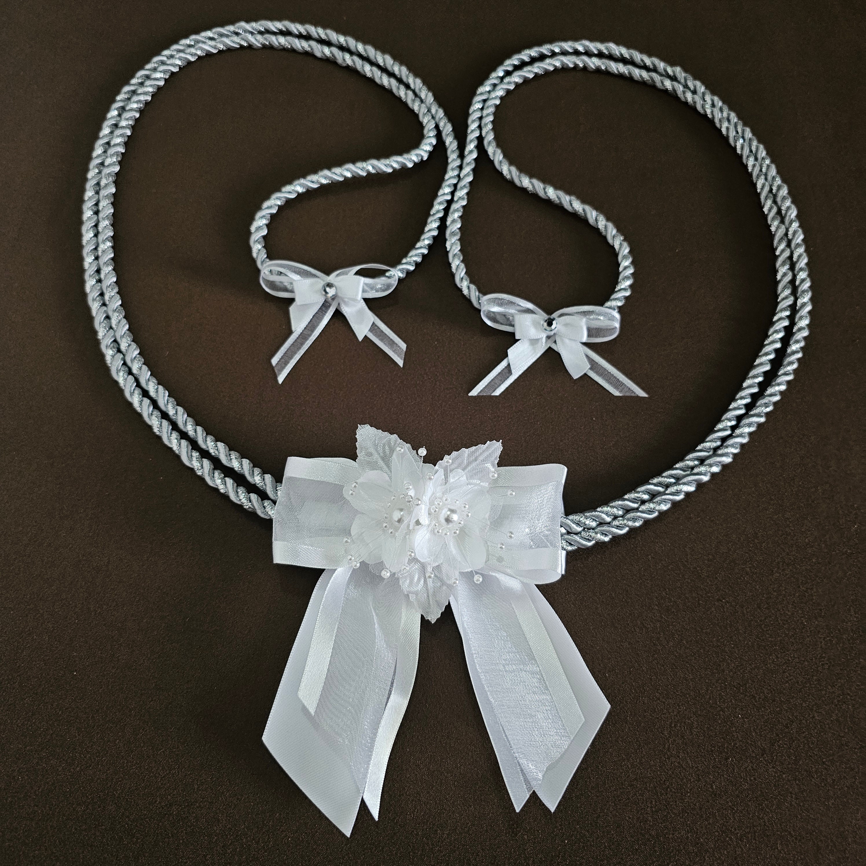 White Floral Wedding Unity Cord Lasso Yugal for Filipino and Hispanic ...