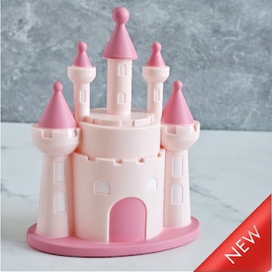 Pink Castle Princess Themed Cake Topper for Birthdays, Baby Girl Shower ...