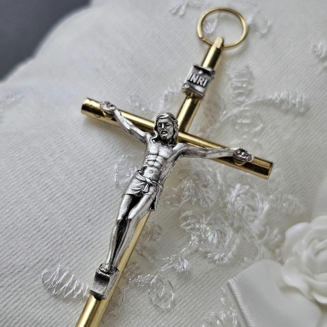 Jesus on the Cross XL Big Extra Large Cross, High Quality Gold and ...