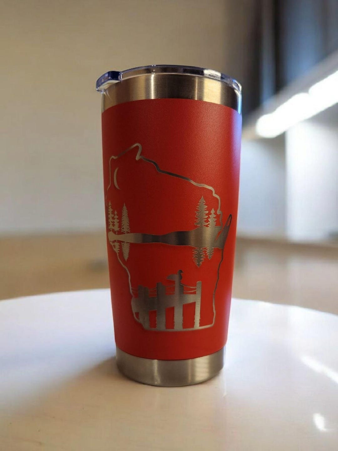 Wisconsin Lake Scene, 20 Oz. Stainless Steel Tumbler - Etsy