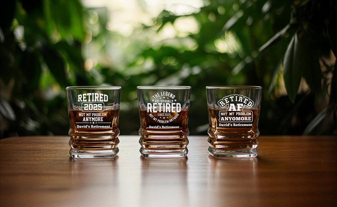 Personalized Retirement Favors: Customized "officially Retired" Shot ...