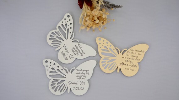 Butterfly Custom Acrylic Mirror Magnets Butterfly Favors - Etsy
