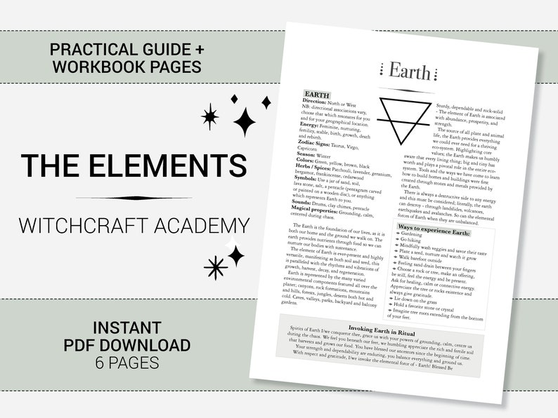 Elemental Magick Natural Magic Witchcraft Spells Magick | Etsy
