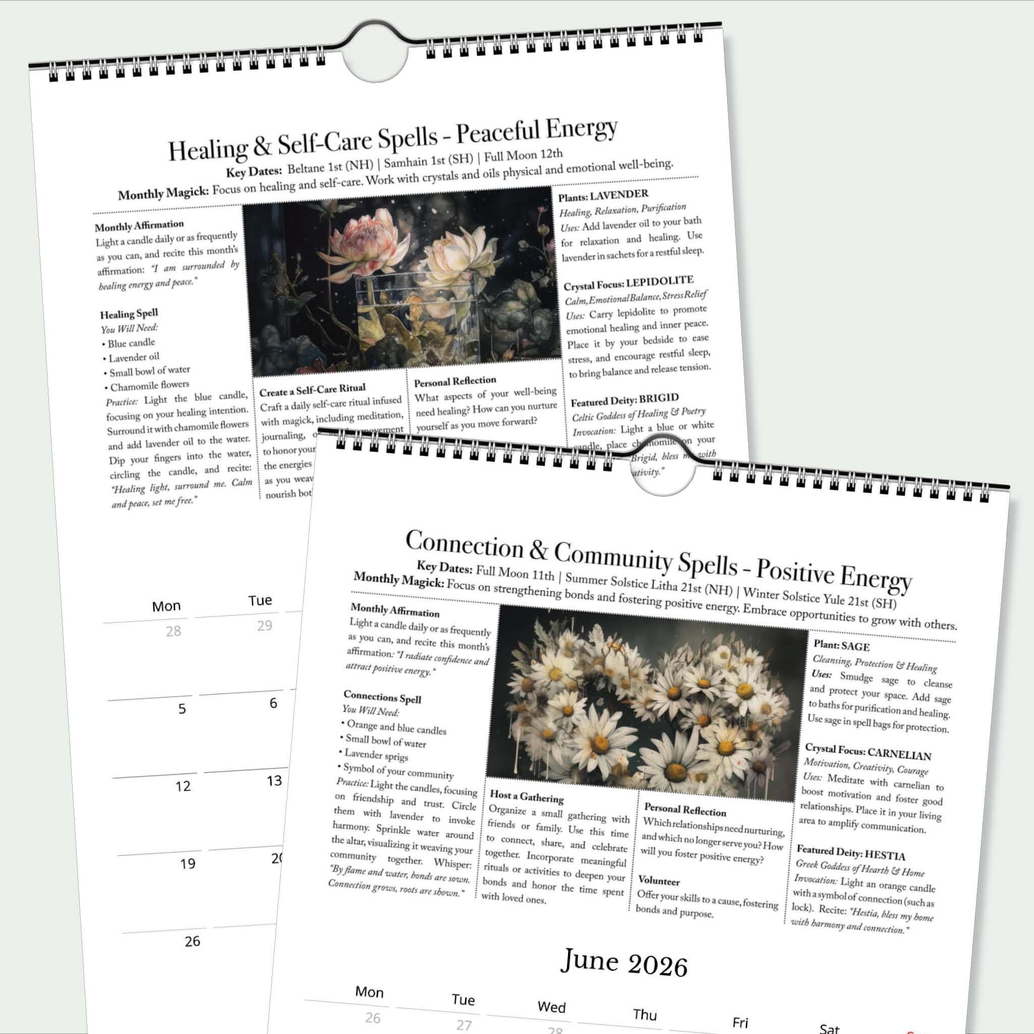 2026 Spellcraft Calendar: Witchcraft Spells, Rituals & Altar Ideas - Etsy