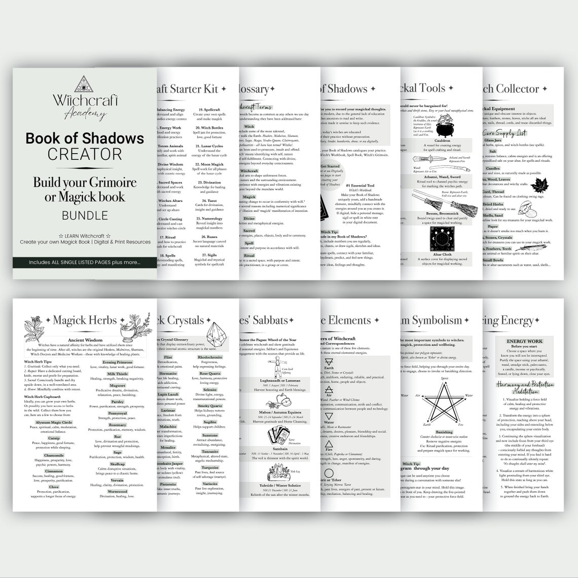 Create Your Own Magickal Grimoire With Book of Shadows Creator Digital ...