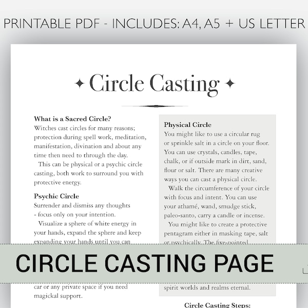 Circle Casting - Etsy