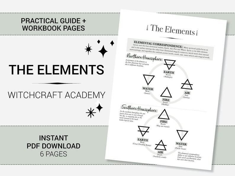 Elemental Magick Natural Magic Witchcraft Spells Magick | Etsy