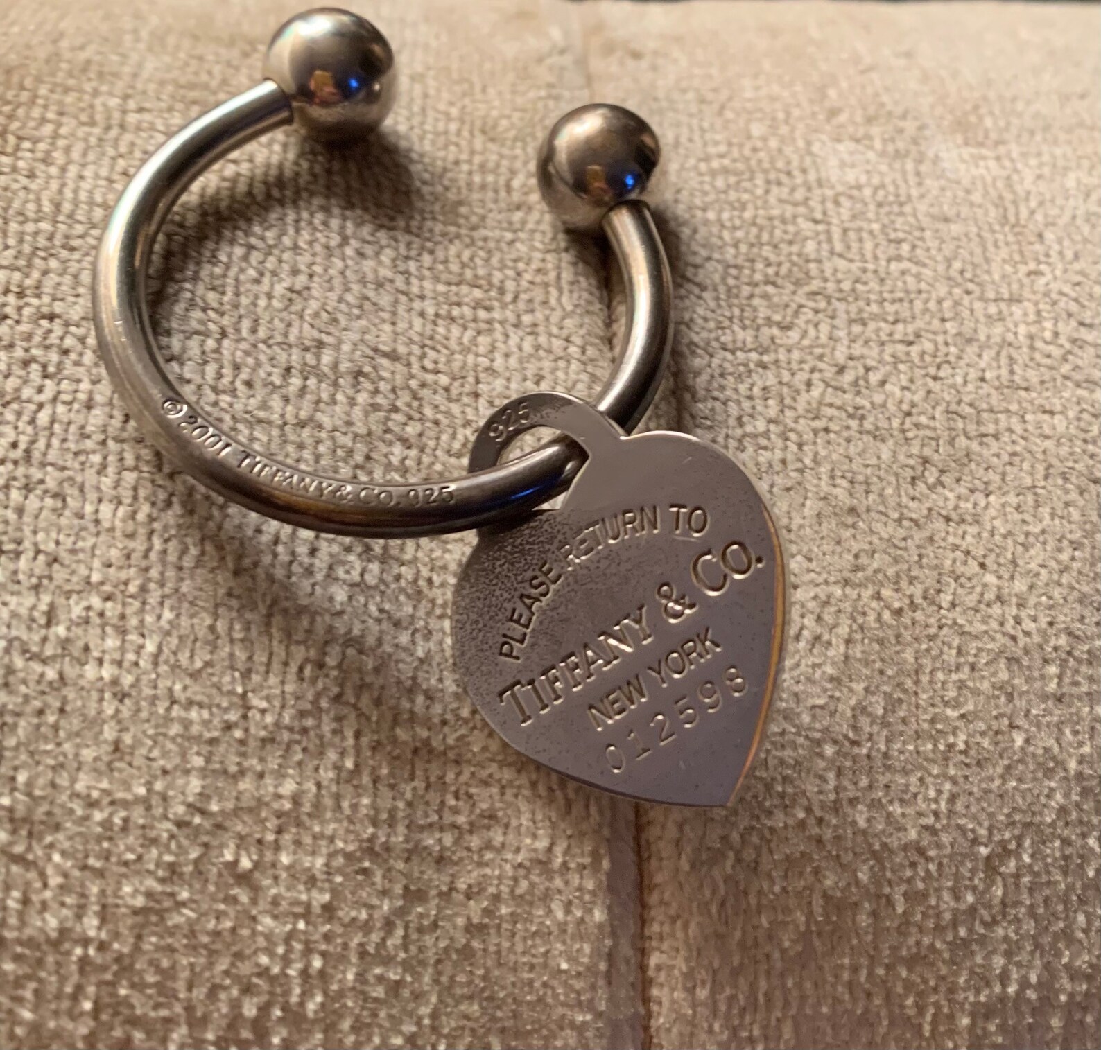 2001 Tiffany& Co Sterling Silver Horseshoe Key Ring With Heart - Etsy