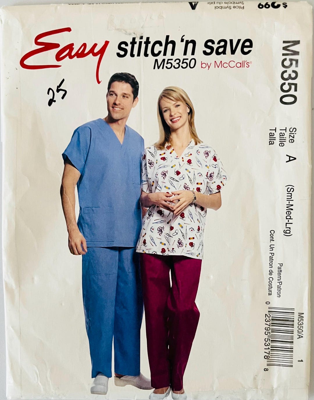 Mccall's M5350, Misses' & Men's Top and Pull-on Pants, Unisex Scrubs ...