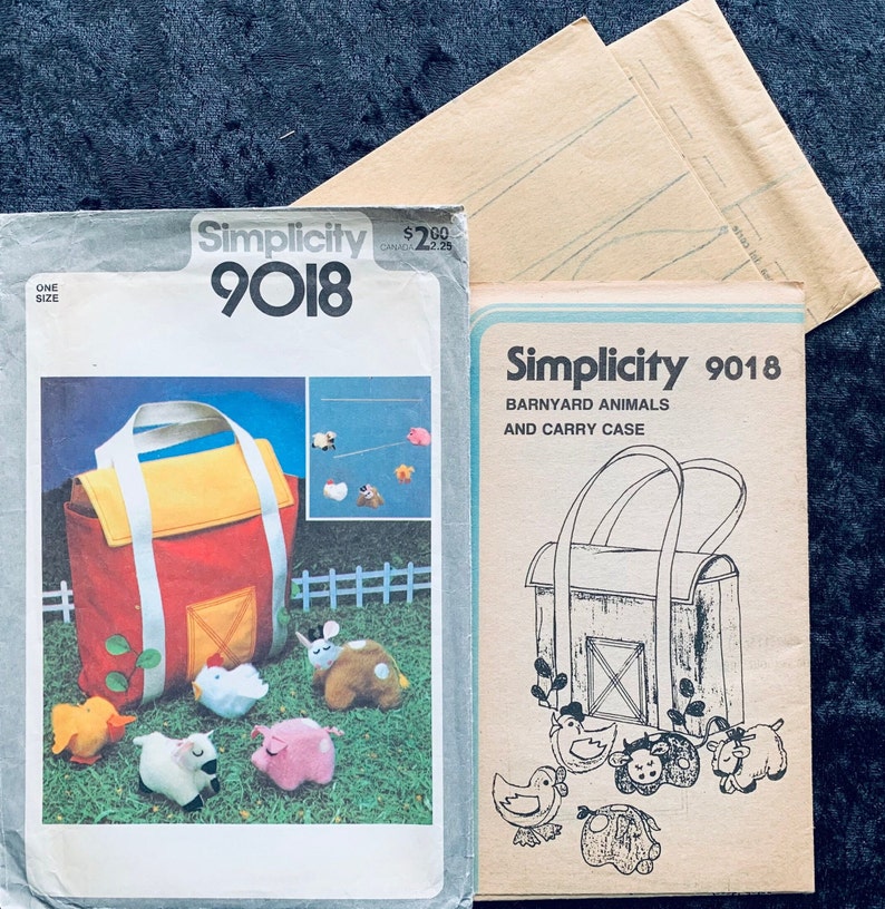 Simplicity 9018, Farmhouse, Barnyard Animals, Carrying Case, & Mobile ...