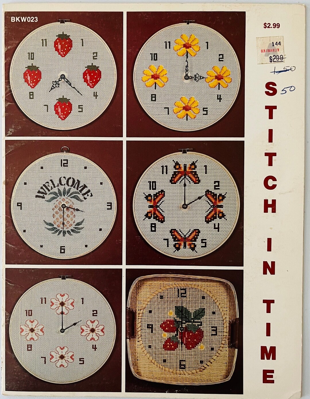 A Stitch in Time {BKW023}, Wall Clocks, Counted Cross Stitch ...