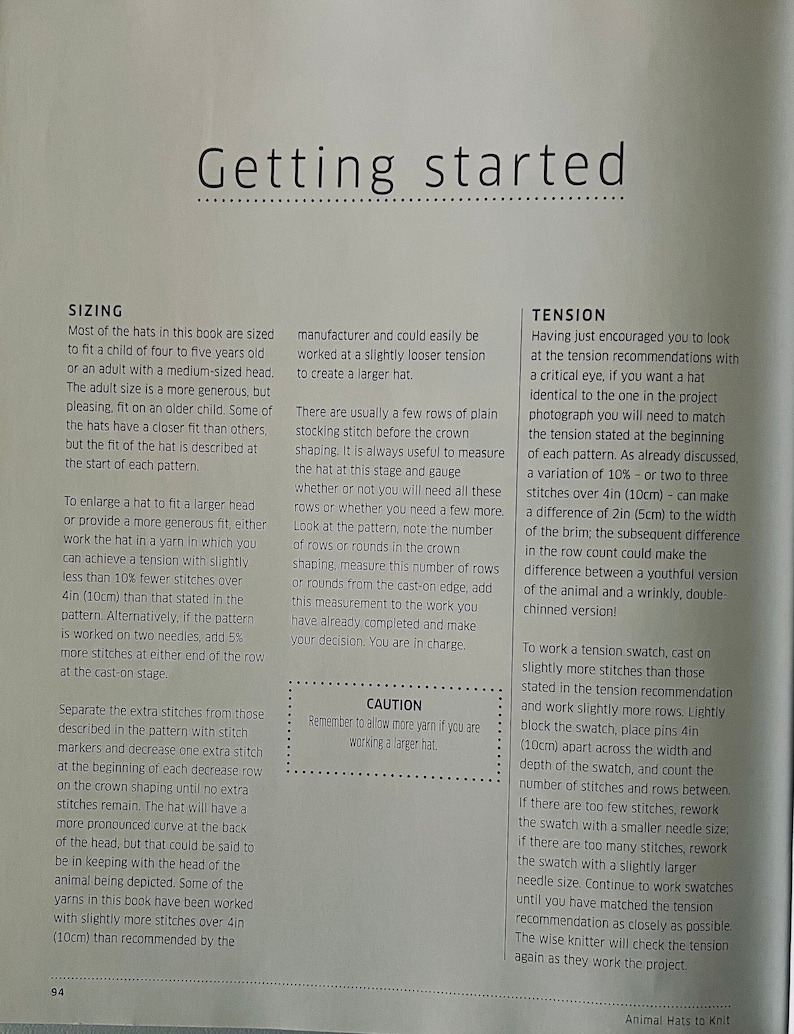 Animal Hats to Knit, 20 Wild Projects, by Luise Roberts - Etsy