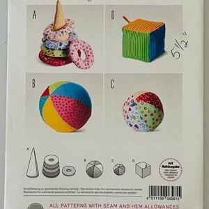 Burda Style 6561, Plaything, Soft Toys for Baby, Cone W/stacking Rings ...