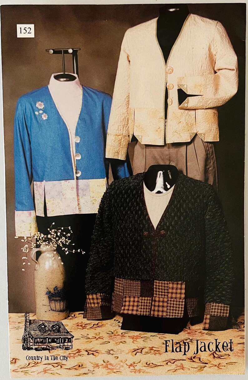 Quilted Jacket Pattern, "flap Jacket" #152, Country in the City - Etsy