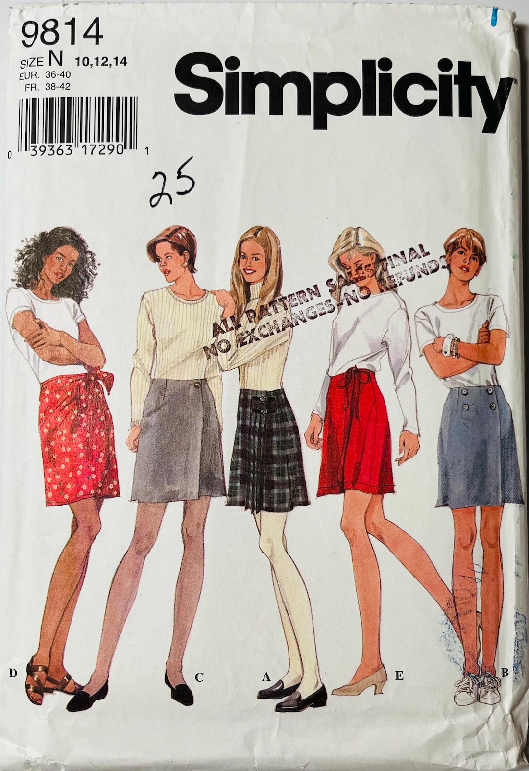 Simplicity 9814, Misses' Set of Skirts Pattern - Etsy