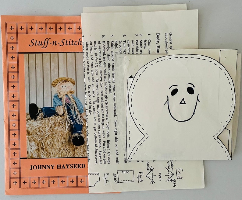 Scarecrow Doll Pattern, "johnny Hayseed" Stuff-n-stitches, Designed by ...