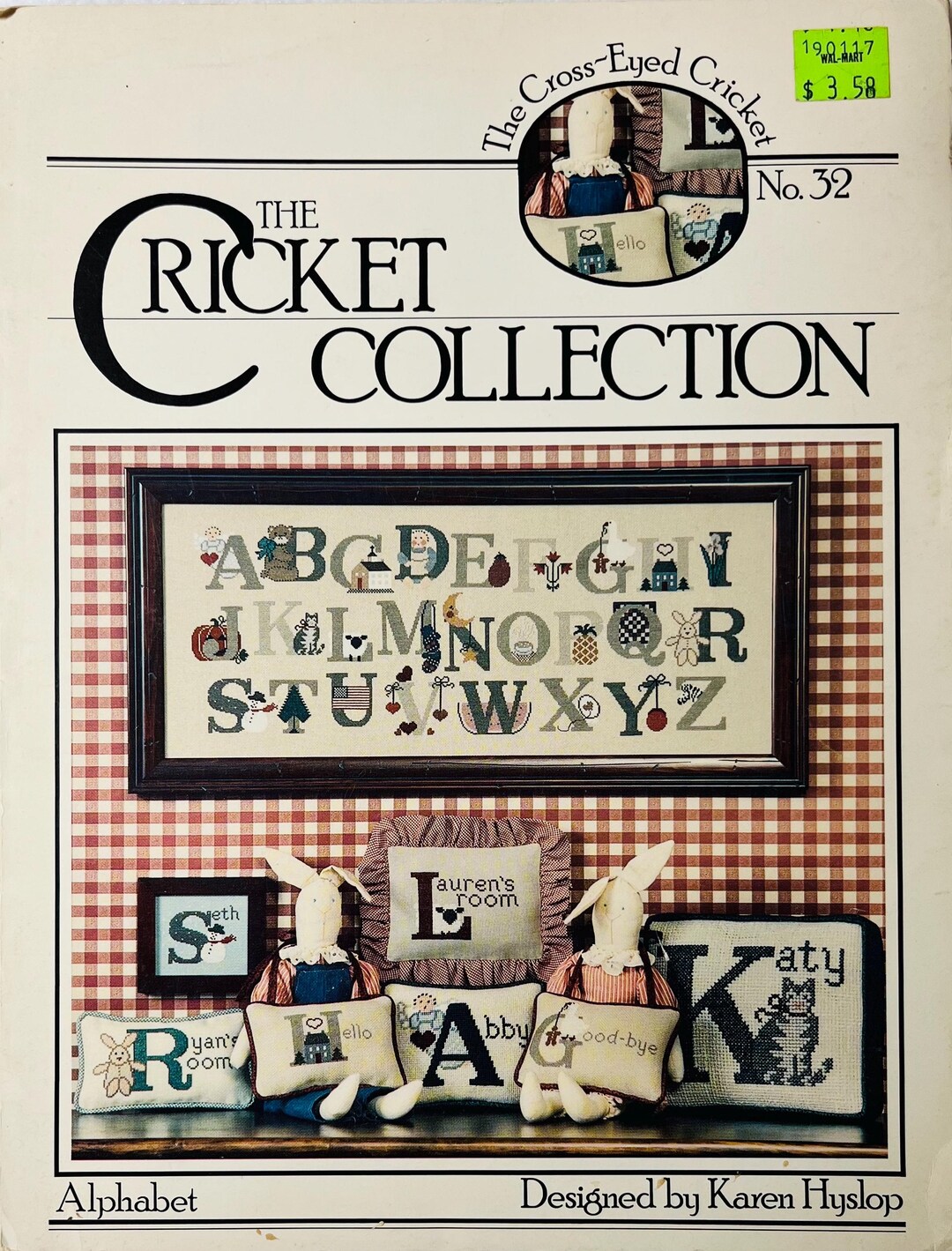 Cross Stitch Alphabet Chart, the Cricket Collection #32, "alphabet ...