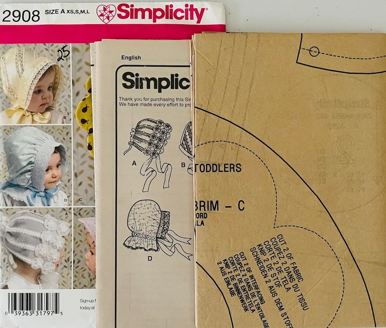 Simplicity 2908, Babies' & Toddlers Hats Pattern, Shirley Botsford ...