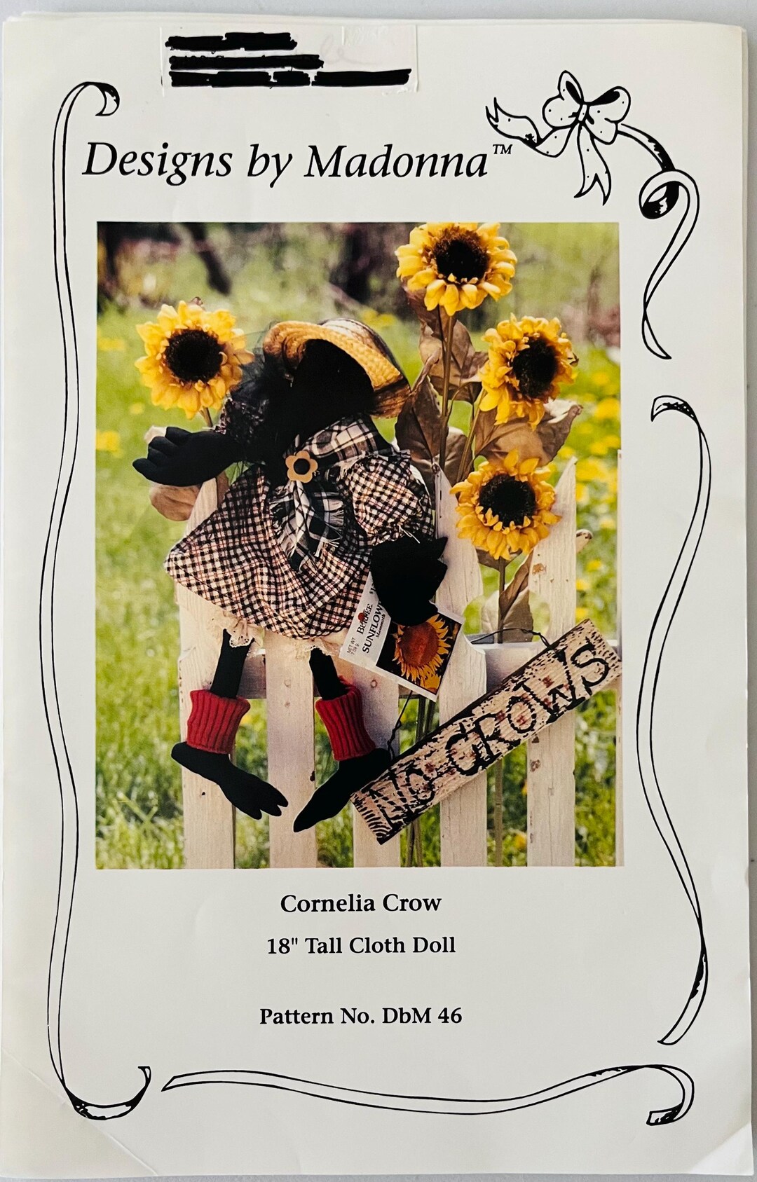 Crow Doll Pattern, "cornelia Crow" {#dbm46}, Designs by Madonna - Etsy