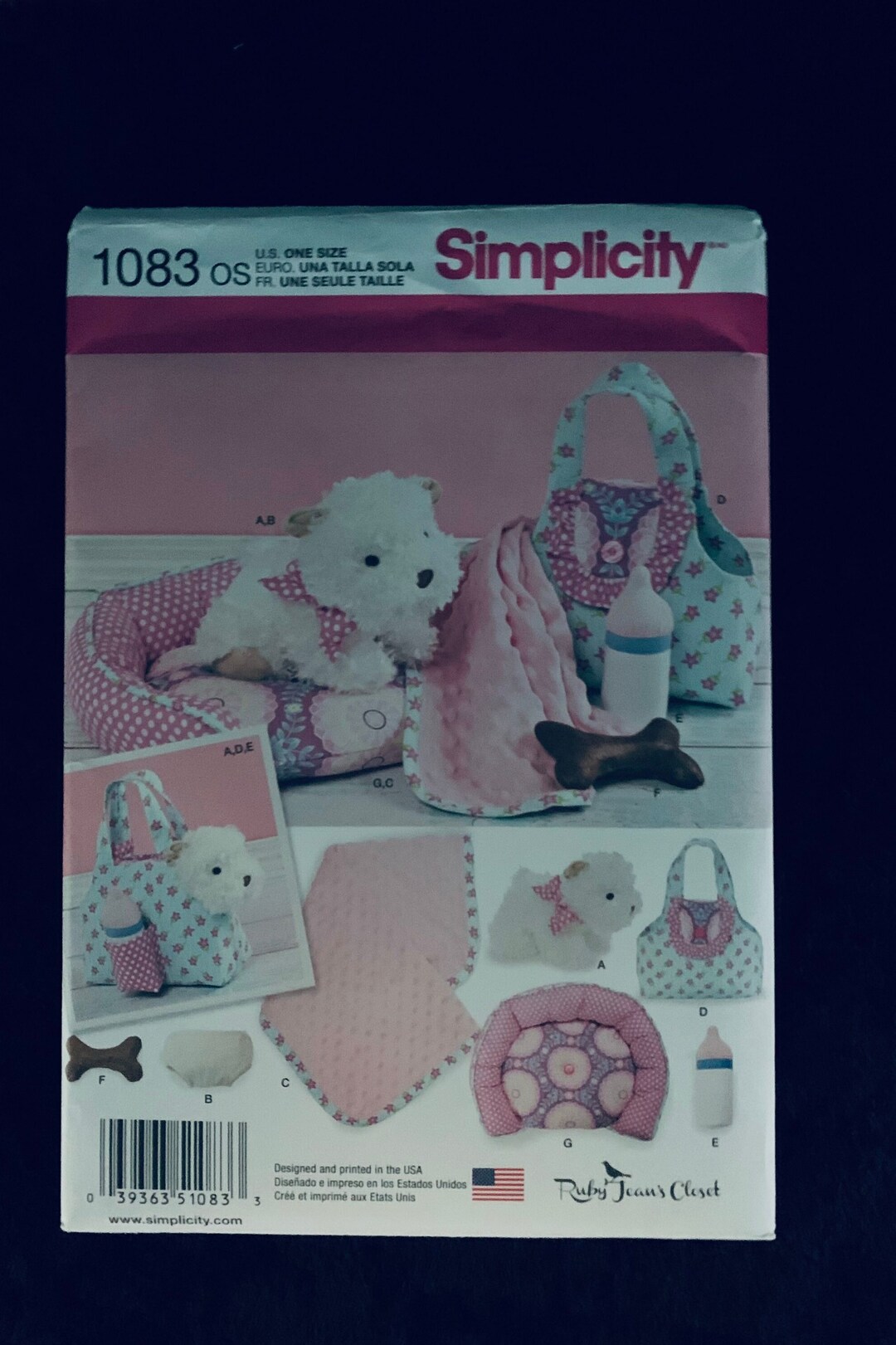 Simplicity 1083 Westie Plush Nursery Set - Etsy