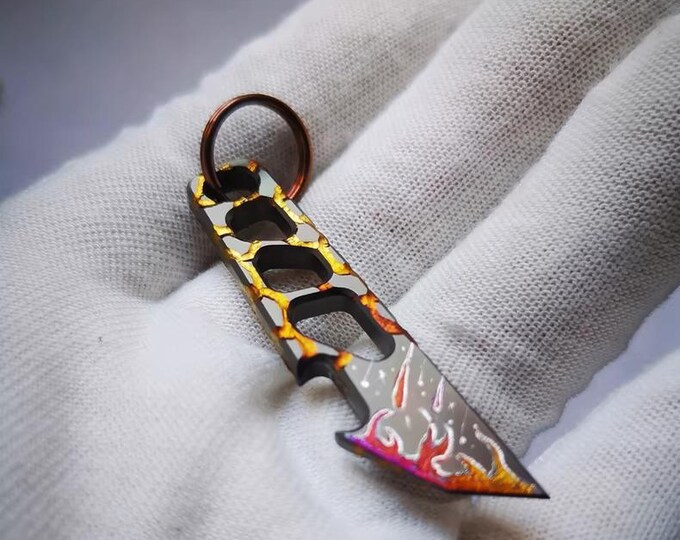 Titanium Hand-carved Mini Multi-function Crowbar - Etsy