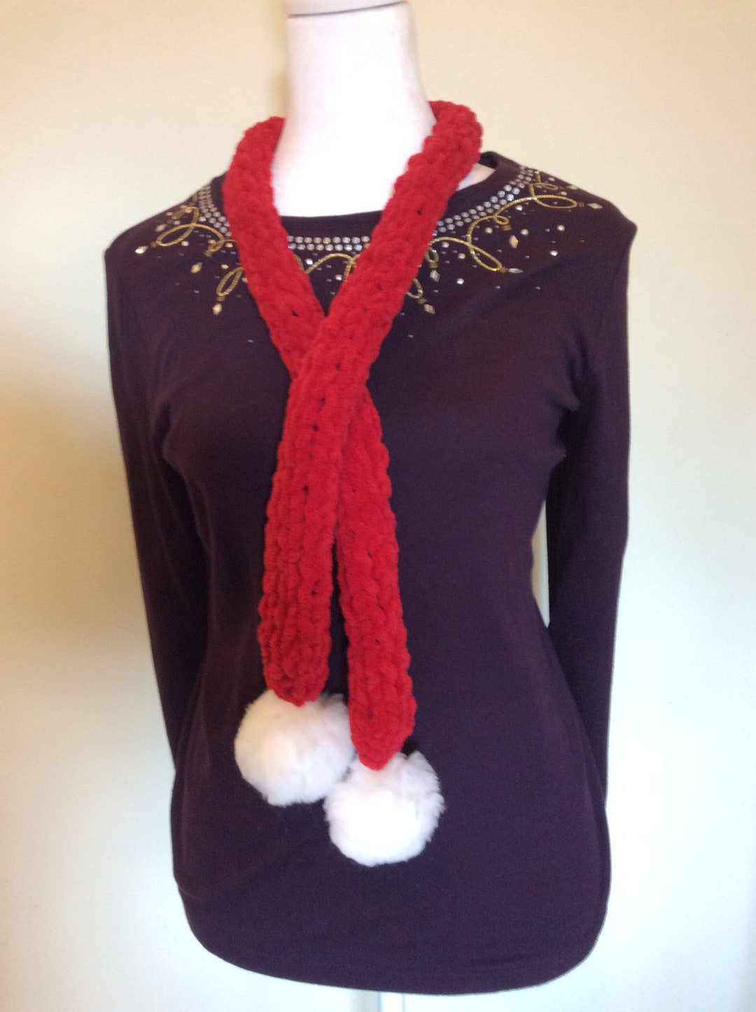 Christmas Scarf Knitting Pattern / Holiday Accessory / Boa / Party ...