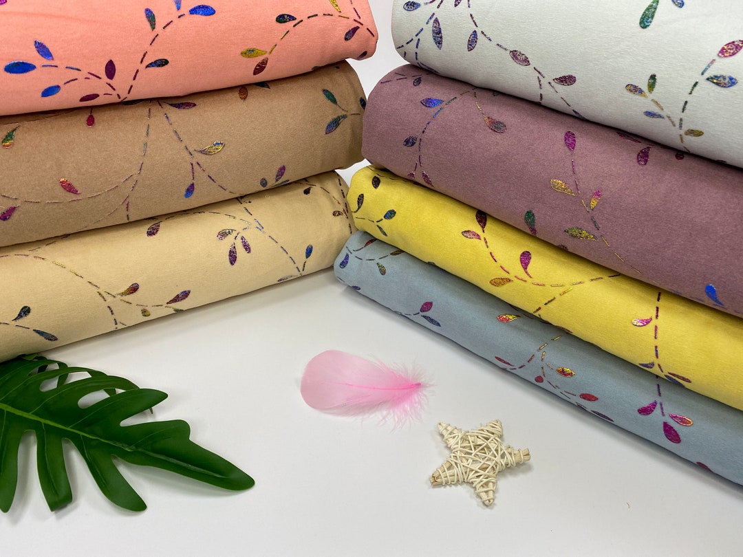 Heavy Suede Fabric With Stone Flower, Faux Suede Fabric, Microsuede ...