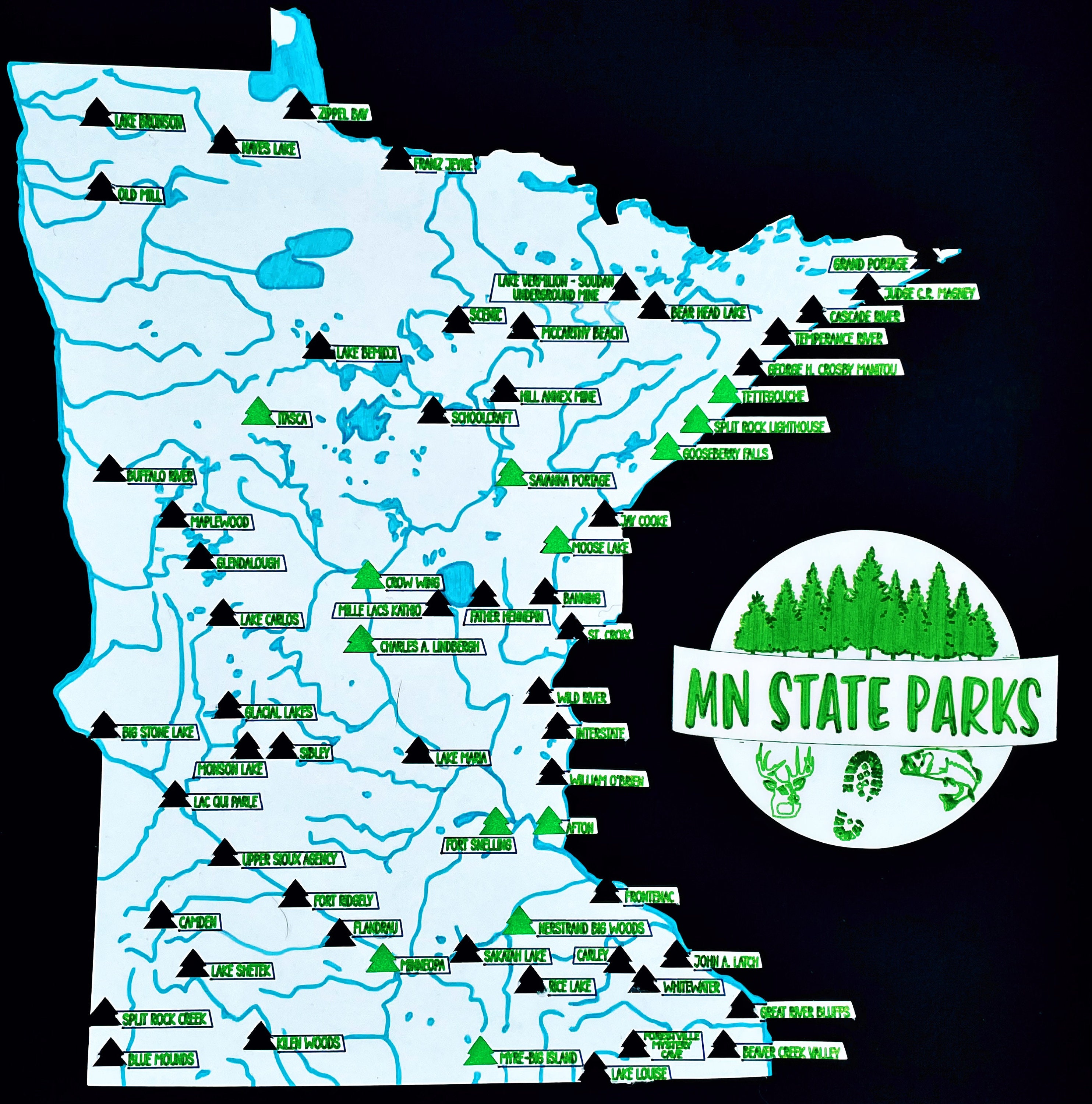 Minnesota State Parks Map United - 201d97e1b5d8e30ef0a34e9512791361 ...
