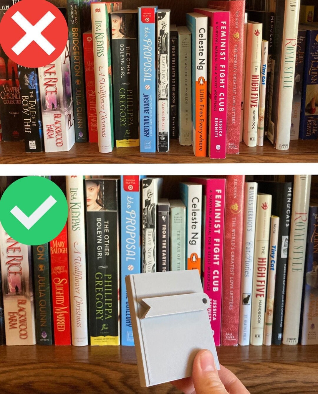 Bookshelf Guide Straighten Bookshelf Book Aligning Tool - Etsy