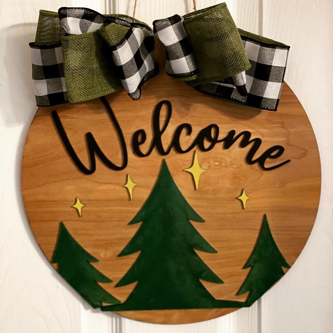12in Wood Forest Welcome Sign - Etsy