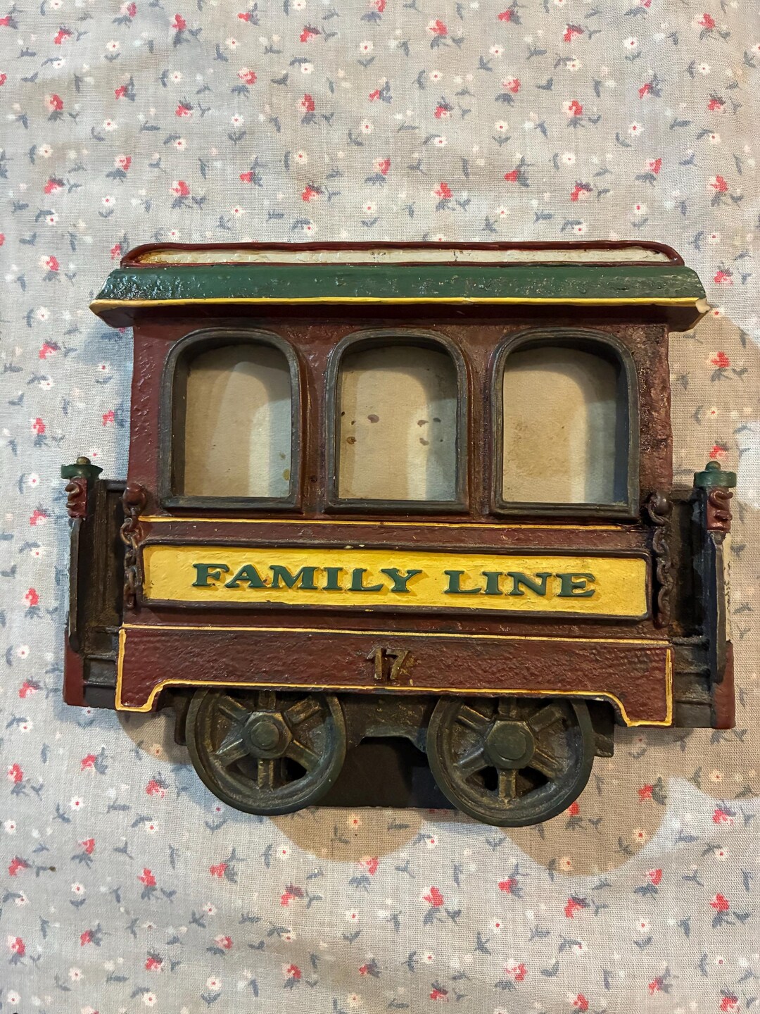 Vintage Brown Trolley Train “family Line” Picture Frame 6.75 X 6” - Etsy