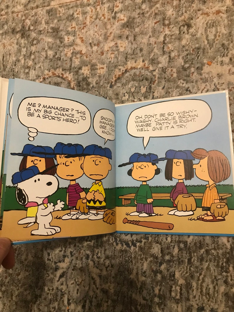 Vintage Peanuts Snoopy Book, the World of Snoopy, snoopys Baseball Game ...