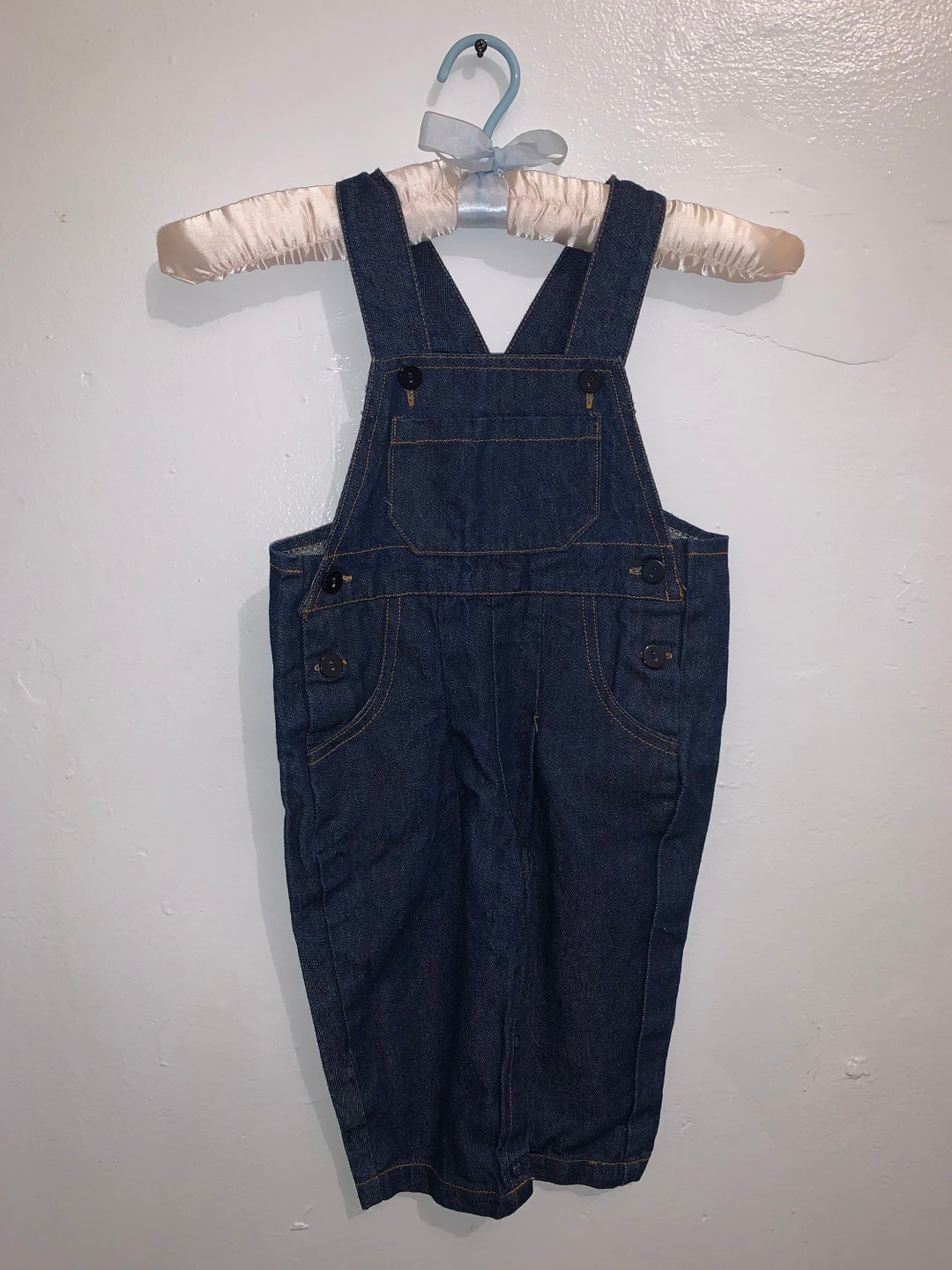 Vintage Denim Baby Overalls 100% Cotton 18 Mos, Toddler Bib Overalls ...