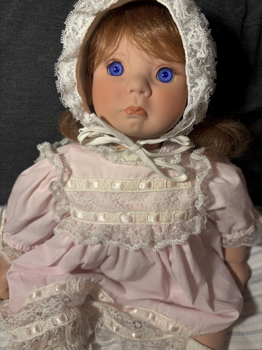 Vintage Lee Middleton Little Angel Pouty Face Vinyl Doll, Blue Eyes ...