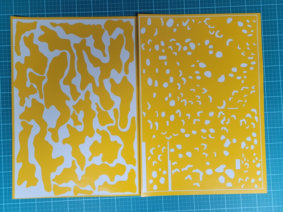 Chocolate Chip Desert Camo Stencil Pack for Cerakote, Duracoat, Gunkote ...