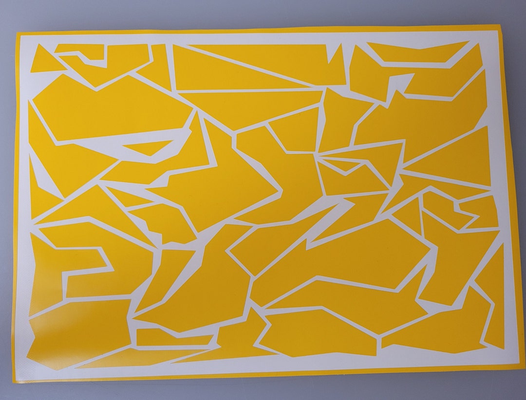 Splinter Camo Stencil | High Bake Vinyl for Cerakote, Duracoat, Gunkote ...