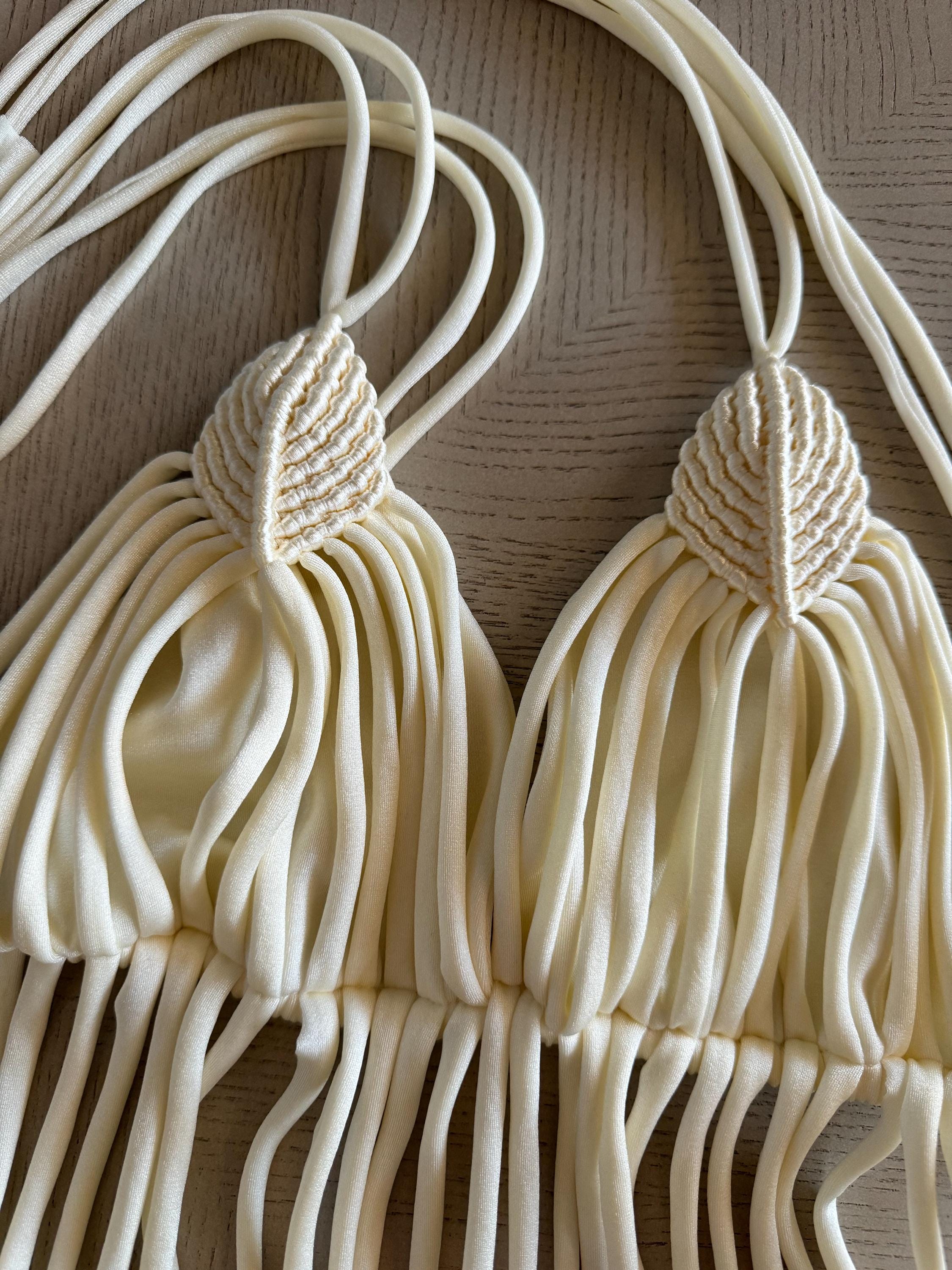 Macrame Swimsuit Bikini 2 Pieces | Handmade Macrame Swimsuit | Swimsuit ...