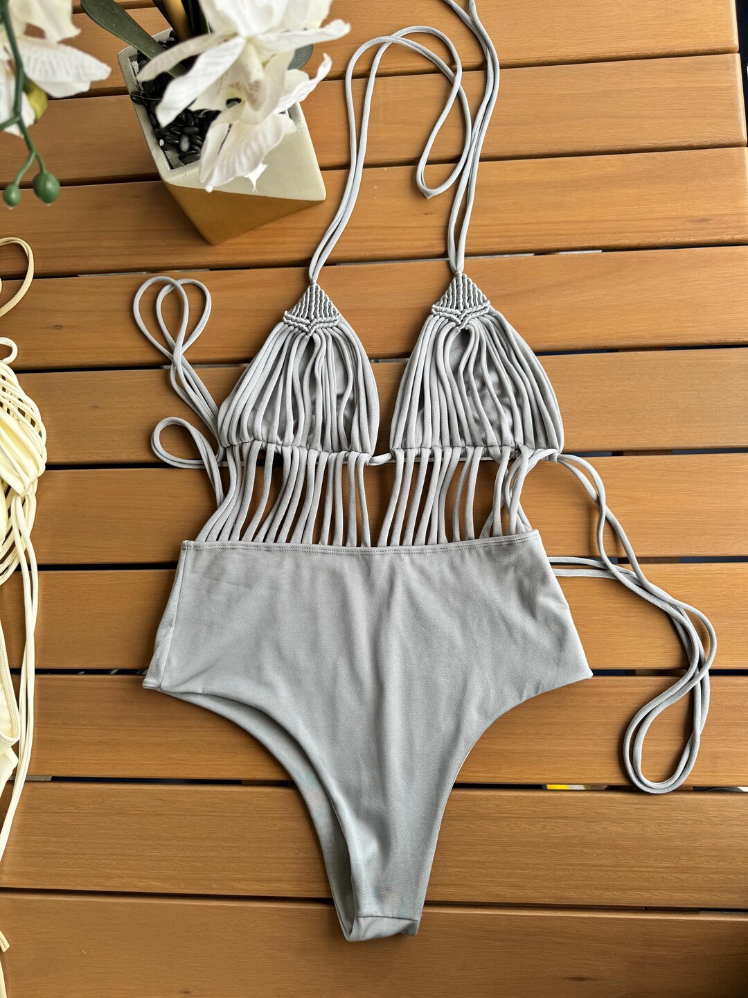 Macrame Swimsuit Bikini 2 Pieces | Handmade Macrame Swimsuit | Swimsuit ...