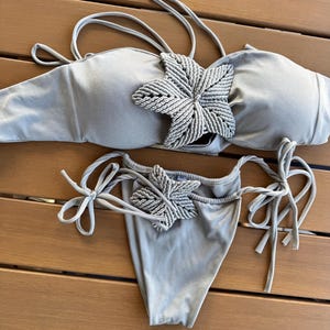 Macrame Swimsuit Bikini 2 Pieces | Handmade Macrame Swimsuit | Swimsuit ...