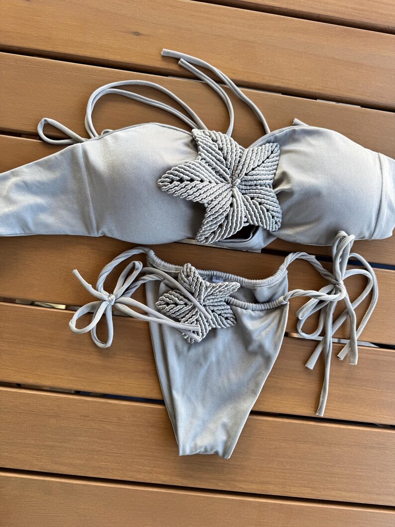 Macrame Swimsuit Bikini 2 Pieces | Handmade Macrame Swimsuit | Swimsuit ...
