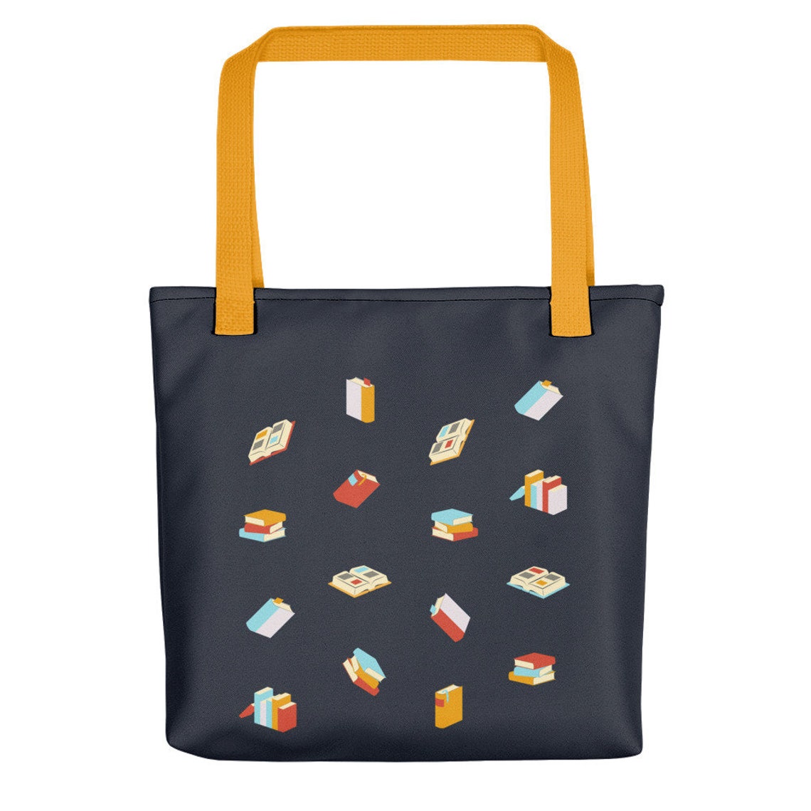 Book Lover Pattern Tote Bag | Etsy