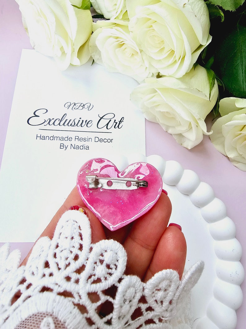 Heart Shape Broache/ Handmade - Etsy