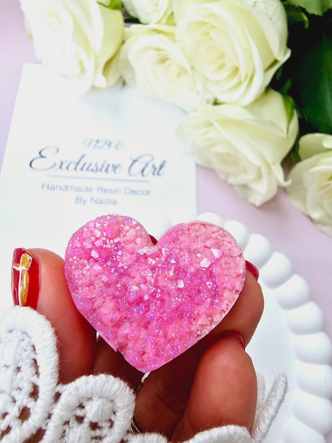 Heart Shape Broache/ Handmade - Etsy