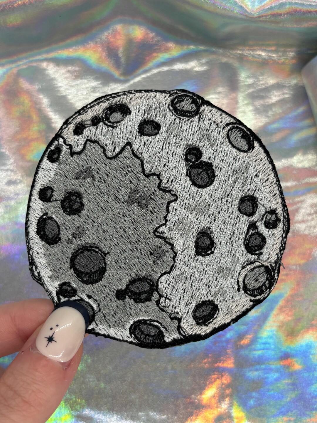 Planet Iron-on Patch, Moon, Moon Iron-on Patch, Machine Embroidery, Bag ...