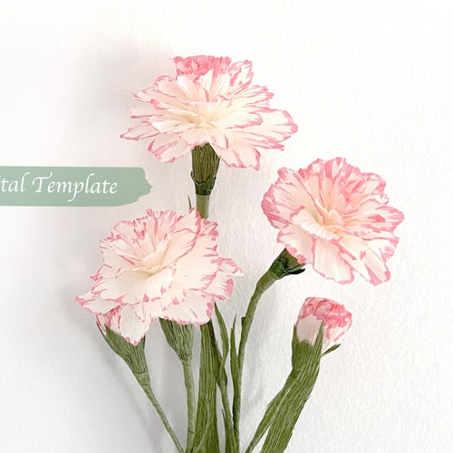 Digital Template handmade Crepe Paper Straw Flower Digital - Etsy