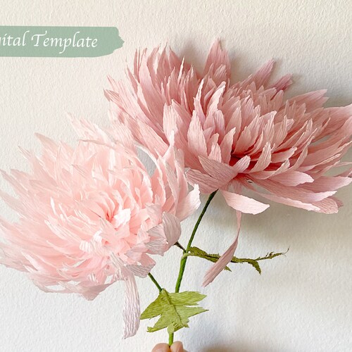 Digital Template handmade Crepe Paper Straw Flower Digital - Etsy